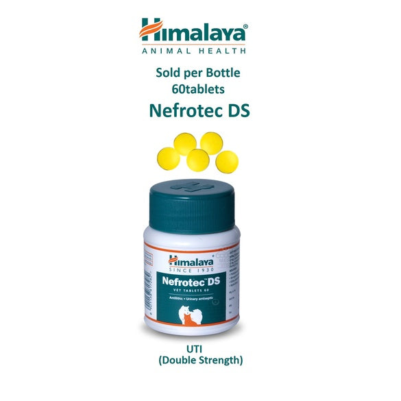 Himalaya Nefrotec DS (Double Strength) 60 tablets Dogs and Cats UTI Ki ...